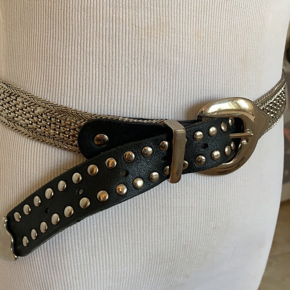 Express | Accessories | Vtg Express Leather Metal Belt Gorgeous | Poshmark